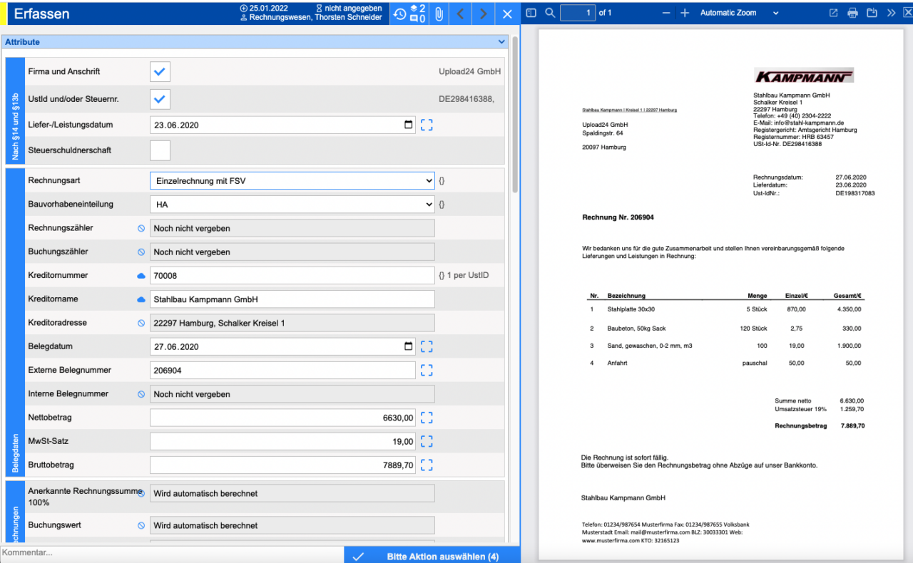 Fast Lane Invoice Bau | Document Processor